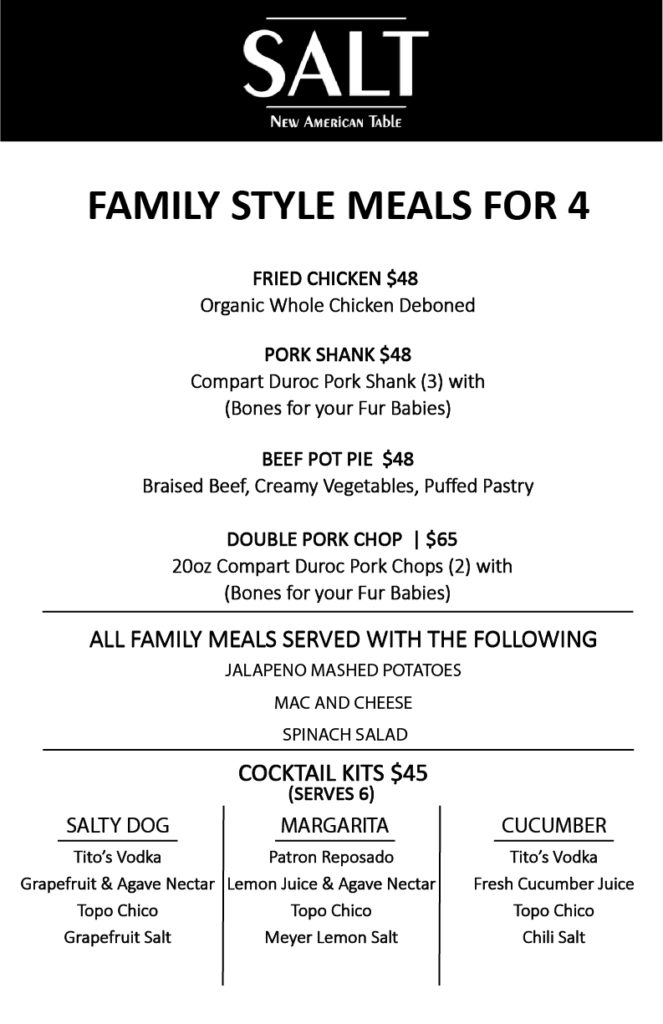 Printable SALT Menu-100 - SALT