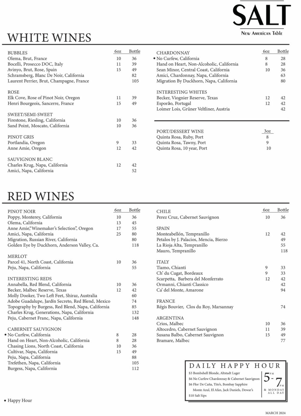 Wine & Spirits - SALT